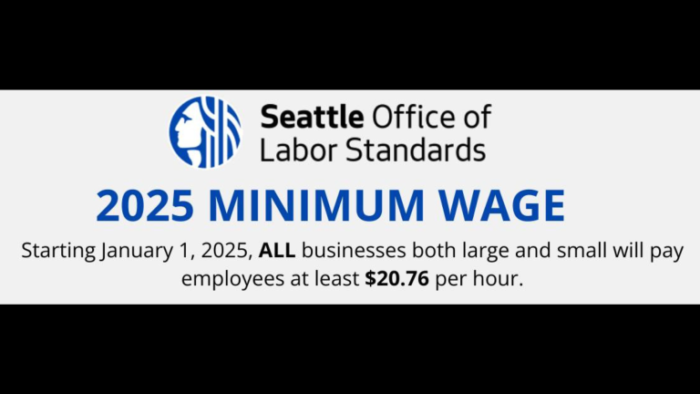 2025 Seattle minimum wage of $20.76 takes effect January 1 – Washington ...